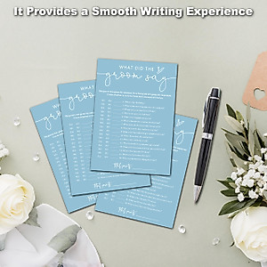 Cazhes Minimalist Bridal Shower Games, Light Blue What Did The Groom Say Game, 30 Wedding Bachelorette Engagement Party Decorations Supplies - A10