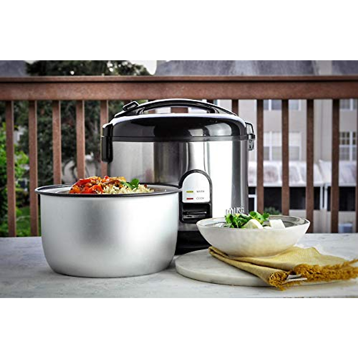 IMUSA USA GAU-00028 Electric Rice Cooker 10-Cup Uncooked Rice (20-Cup Cooked Rice), Stainless Steel