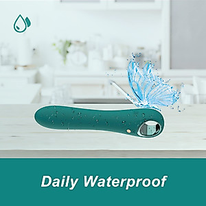 G Spot Vibrator Dildo with 10 Vibration Modes, Tuitionua Soft Silicone Powerful Vibrating Massagers for Clitoral Vagina and Anal Stimulation, Adult Sex Toys for Women or Men(Green)