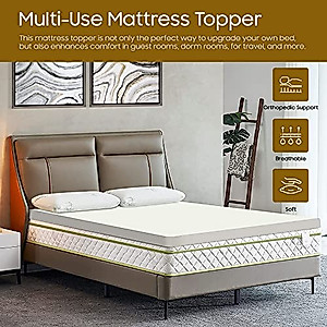Continental Sleep Cool Gel Foam Topper, Adds Comfort to Mattress, Queen Size, Yellow