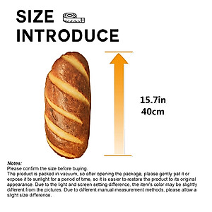CHELEI2019 15.7" Bread Pillow,Funny Stuffed Bread Shape Plush Food Toy Home Decor