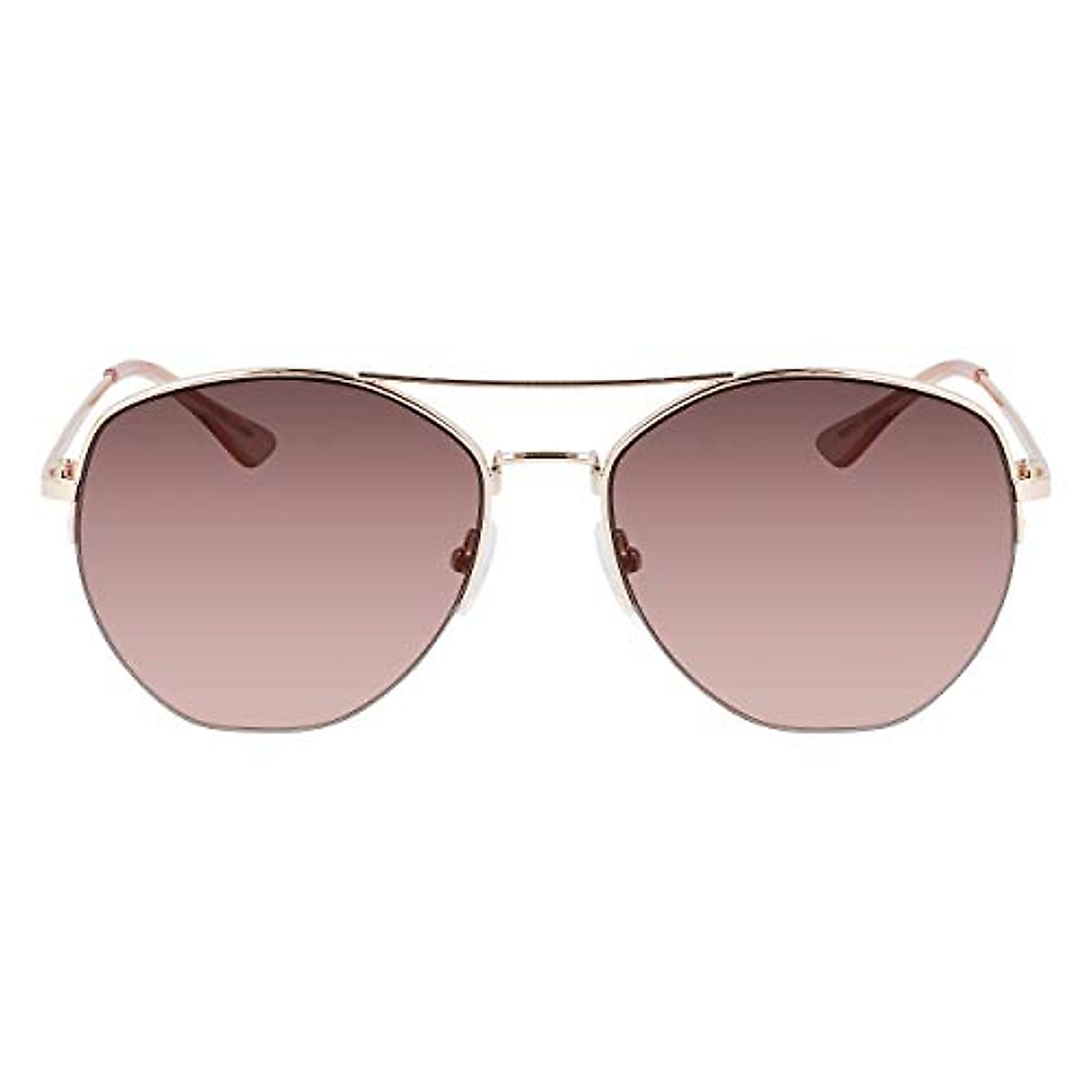 Calvin Klein Women's CK20121S Pilot Sunglasses, Rose Gold, 57/17/140