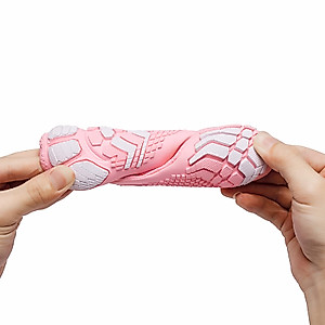 Racqua Kids Water Shoes Girls Quick Dry Lightweight Sport Beach Aqua Shoes Barefoot Outdoor Swim Pool Walking Boating Surfing Shoes Little Kid Pink 13