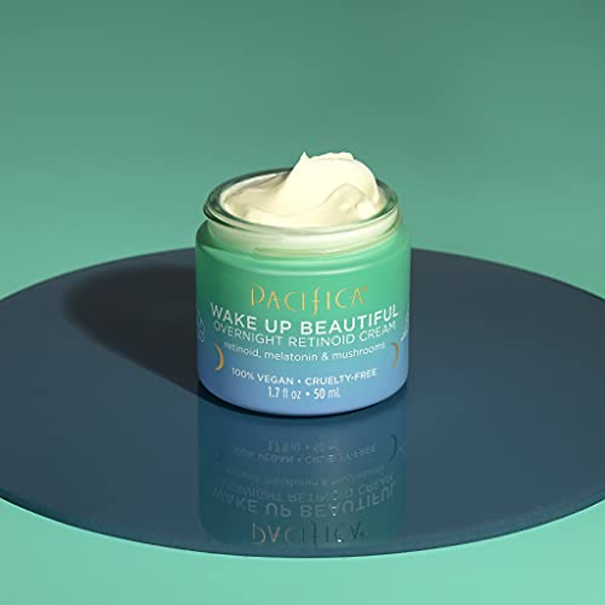 Pacifica Beauty, Wake Up Beautiful Overnight Retinoid Night Face Cream, Moisturizer for Dry and Aging Skin, Gentle for Sensitive Skin, Hyaluronic Acid + Melatonin, Clean, Vegan & Cruelty Free