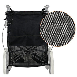 CUSENA Wheelchair Oxygen Tank Holder, Oxygen Backpack Wheelchair Bag Pouch Carrier, Oxygen Cylinder Holder Bag for Walker, Rollator, Fits D and E Cylinder Bottle,Black,66x47cm