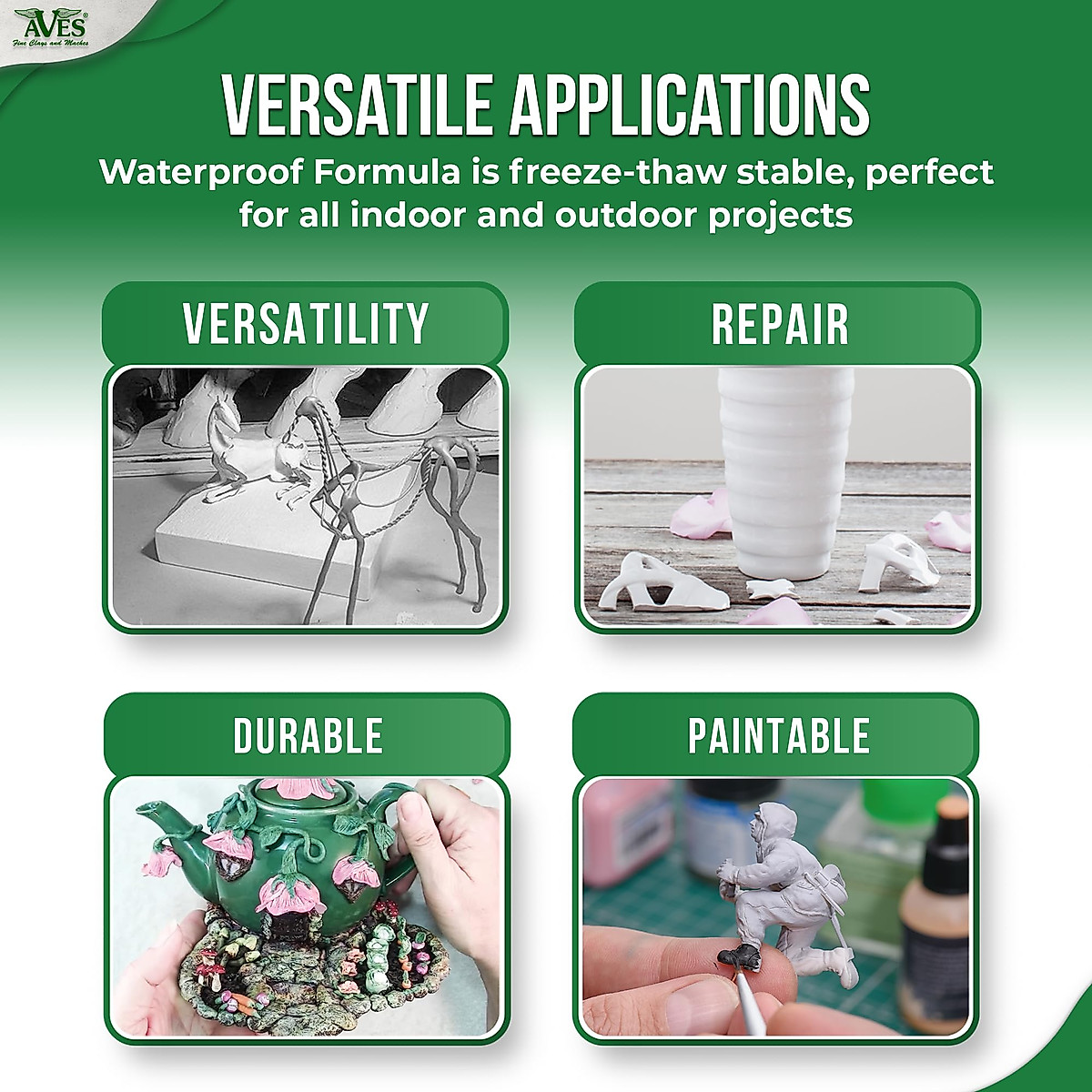Apoxie Sculpt - 2 Part Modeling Compound (A & B) - 1 Pound, White/Stone White