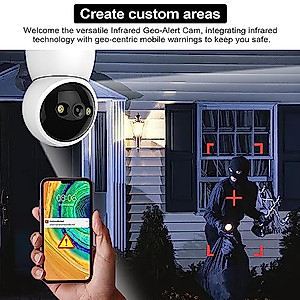 WiFi Camera Indoor Security Camera 2K 5GHz & 2.4GHz 360°Wireless WiFi Cameras for Baby/Elder/Dog/Pet Motion Detection, Audible Alarm, Easy Installation, Compatible with Alexa (1Pcs)
