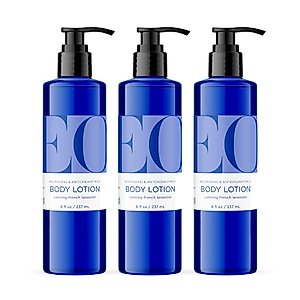 EO Body Lotion, 8 Ounce (Pack of 3), French Lavender, Organic Plant-Based, Botanical Extracts, Vitamin E with Pure Essential Oils