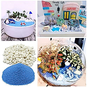 Cayway 7 Pack Miniature Basing Kit Scenery Basing Material Kit Include Stone, Decorative Sand, Grass, Snow for Projects Model Train Railways Architecture Landscape, Mini Garden