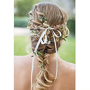 TONIFUL 3/8 Inch x 100yds White Satin Ribbon Thin Solid Fabric Ribbons Roll for Gift Wrapping Invitation Floral Hair Balloons Craft Sewing Party Wedding Popsicles Decoration Valentine's Day Bouquet