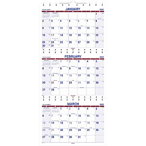 2022 Wall Calendar by AT-A-GLANCE, 12" x 27", Large, Move-A-Page, Three-Month (PMLF1128)
