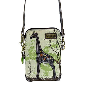 Chala Safari Giraffe Cellphone Crossbody Handbag - Convertable Strap