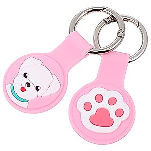ifundom 2pcs Anti- Scratch Locator Protection Covers Compatible for Airtag (Pink)