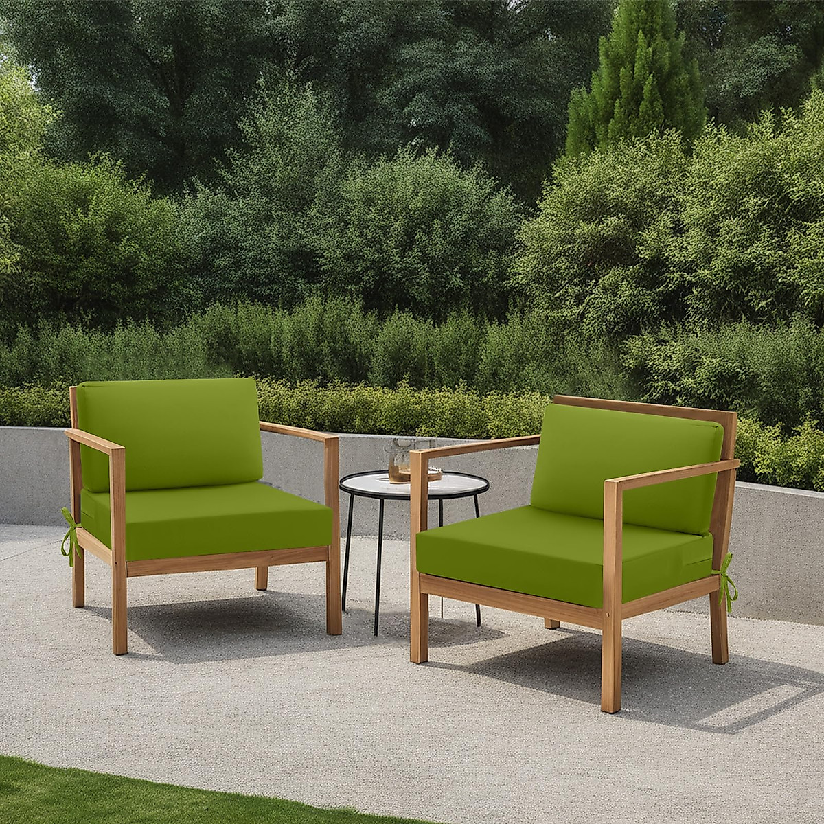 idee-home Outdoor Cushions for Patio Furniture 26.5x26.5, Outdoor Seat Cushions with Fade Resistant Waterproof Removable Cover, Replacement Deep Seat Couch Chair Cushion for Yard Garden Deck