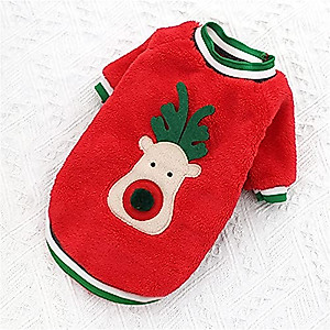 Pajamas for Dogs Christmas Clothes Fleece Cat Coral Costume Two-Legged Cute Girl Dog Clothes for Large Dogs