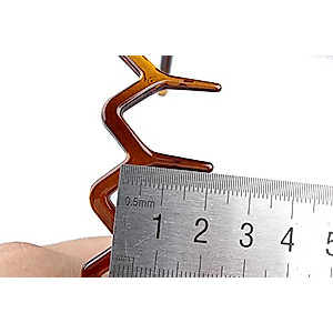 KALIYOTO Set of 2 Zig Zag Black Plastic Sharks Tooth Hair Comb Headband for womens(1 Black Color+1 brown)