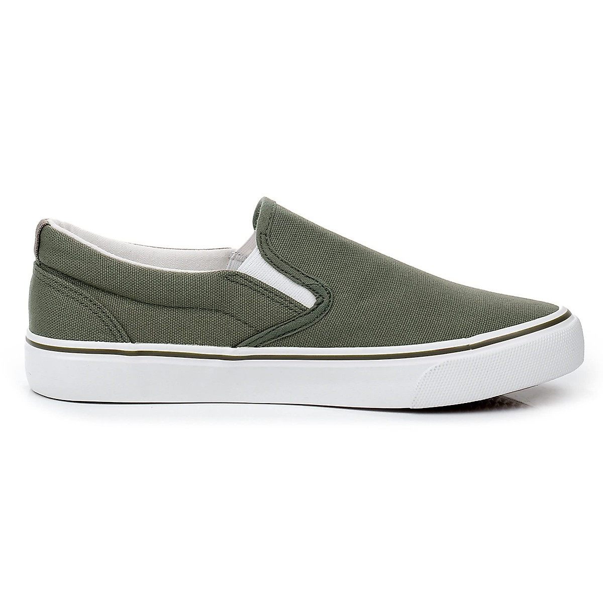 Cull4U Women's Classic Slip On Trainer Shoes (8 M US,Olive)