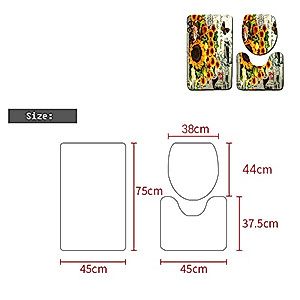 CERYUEE Basketball Shower Curtain Sets with Rugs 4 Piece Bath Curtains Bathroom Decor with Toilet Lid Cover, 72"x72"