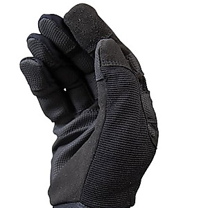 Klein Tools 40233 Wire Pulling Gloves, Extra Grip Work Gloves with Thumb Reinforcements and Grip Patches on Palm and Fingertips, Large