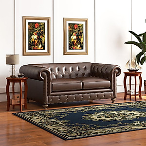 Giantex 2-Tier Round End Table, Narrow Tiered Telephone Table with Storage Shelf, Solid Wood Legs, Modern Sofa Side Table Nightstand for Living Room, Bedroom, Small Space, Walnut (2, Round)