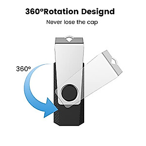 MONGERY 16GB USB Flash Drives 20 Pack Bulk Memory Stick Swivel Thumb Drive Jump Drive with LED Light for Storage and Backup