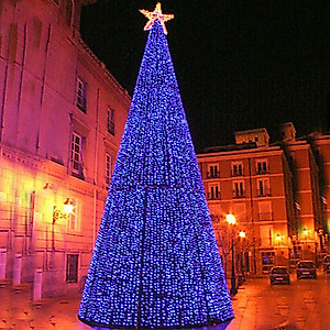 MYGOTO led String Lights 500LED 165ft Indoor/Outdoor Fairy String Lights 30V 8 Modes Christmas Lights for Home, Christmas Tree, Wedding Party, Room,Wall Decoration, Indoor&Outdoor(Blue+White)