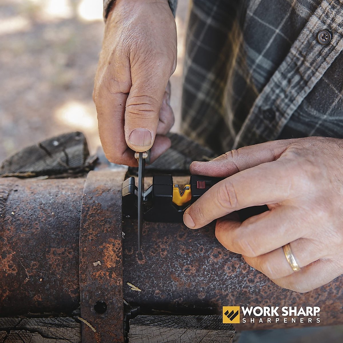 Work Sharp Compact Pivot Plus Knife Sharpener, Compact Pocket Knife and Fish Hook Sharpener