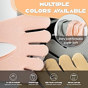 vvovvug Sock Align Toe Socks for Women, Projoint Anti Bunions Health Sock, Orthopedic Compression No Show Five Finger Socks(6pairs)