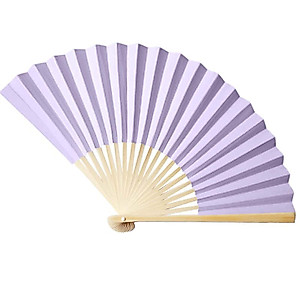 RAZZUM Decorative Folding Fans Solid Hand Held Paper Fans Bamboo Folding Fans Handheld Folded Fan for Party Hand Fan Cool Bamboo Flower Personalized fan