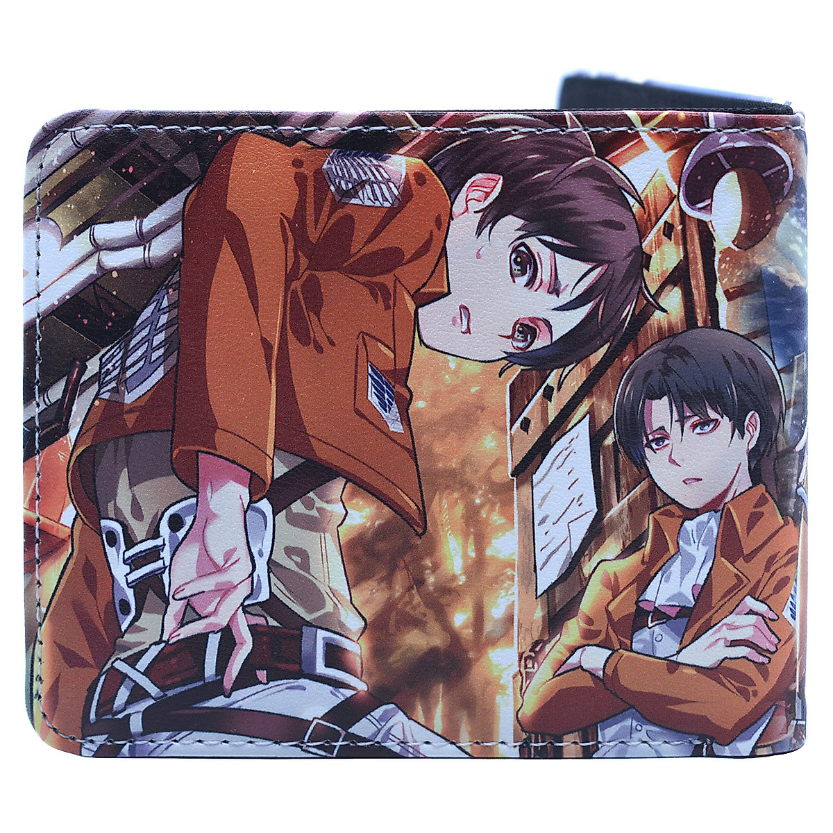 Amatensu Anime Characters Eren Jaeger wallet Mikasa Ackerman wallet Levi Ackerman wallet F