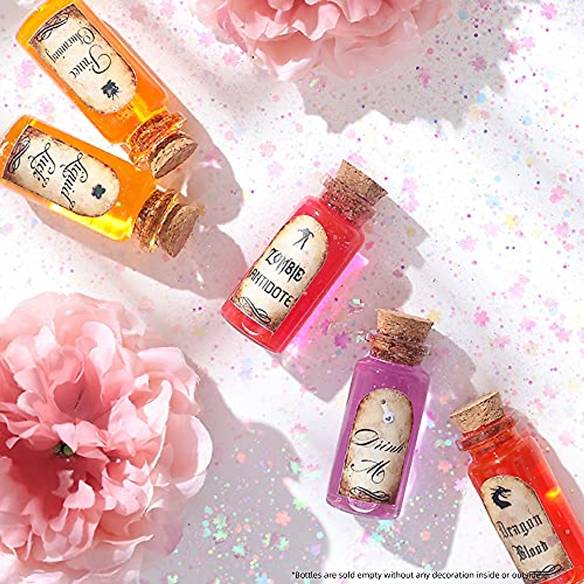 Magic Season Decorative Glass Bottles (24 Pcs / 0.33 fl oz.)