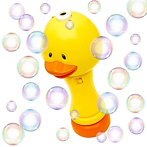JOYIN 2 Packs Duck Bunny Bubble Wands with 2 Bottle of Bubble Solution (50ml) for Kids & Toddlers, Outdoor Party Supplies, Weddings, Gifts, Summer Toy, Easter