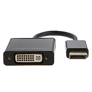 CableCreation Active DisplayPort to DVI Adapter DP to DVI-I Converter Eyefinity Multi-Screen Support 1080p, 0.5 FT