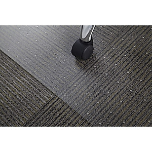 HON Basyx Commercial-Grade Polycarbonate Chair Mat with Lip for Low Pile Carpet, 36" x 47", Clear