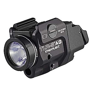 Streamlight 69434 TLR-8A G Flex 500-Lumen Low Profile Pistol Light with Integrated Green Aiming Laser for Select Handguns, Includes Rear Switches, Mounting Kit, and Keys, Black
