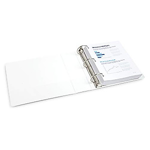 4 Pack 3 inch 3 Ring Binders, Rugged Heavy Duty Design for Home, Office, and School, Holds up to 625 Sheets of 8.5 Inch x 11 Inch Paper, White, 4 Binders