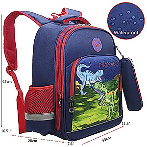 Cute Elephant Kids Backpack Schoolbag for Boys Elementary Kindergarten Preschool School Bag With Pencil Bag