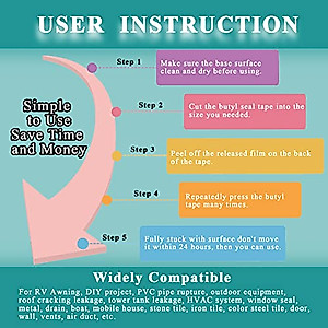 Super Waterproof Duct Tape and Patch for All-Purpose Seal Repair, Adhesive Butyl Tape with Aluminium Foil, Perfect Sealing for Pool Metal RV Roof Pipe Awning Hose Window and More, 4 IN by 16-1/2 FT