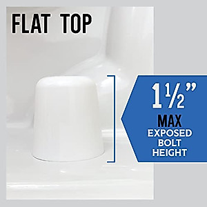 Stinky John's Tall Toilet Bolt Caps: Don't Cut Those Bolts! 100% Made in USA! (Universal Fit, 4 Pack)