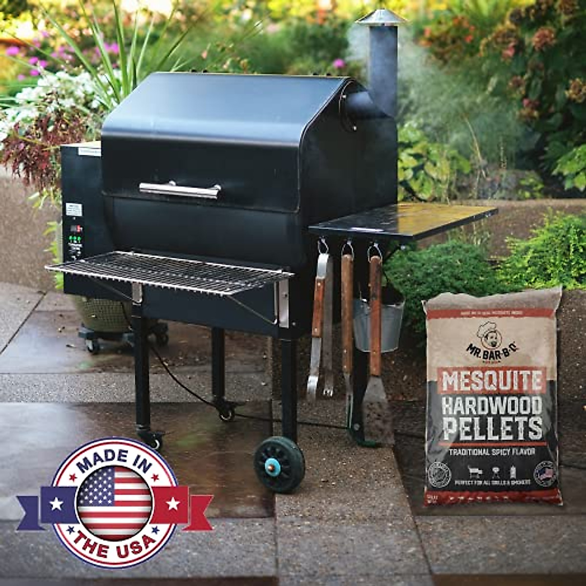 Mr. Bar-B-Q Mesquite Smoking Pellets (20 lb. Bag) | Traditional Spicy Flavor | Perfect for use with Pellet Smokers | All-Natural Hardwood Pellets