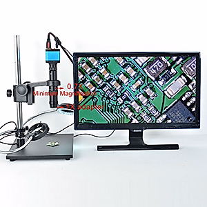 HAYEAR HD 0.7X-4.5X 180X Zoom C-Mount Parallel Light Lens for Zoom Monocular Industry Microscope Camera Glass Lens 40mm/50mm Ring