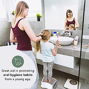 UNCLE WU Step Stool for Kids - Bathroom Safety Bottom as Potty Training Stool -Slip Resistant Surface 1 Step Stool for Toddler/Adult