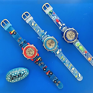 Monster Truck 3D Digital Light Up Watch for Boys, Kids, Children, Kids - Waterproof - School Watch