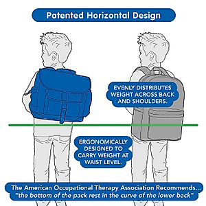 Bixbee Little Boy's Rocketflyer Backpack, Blue Rocket Bookbag with Wings