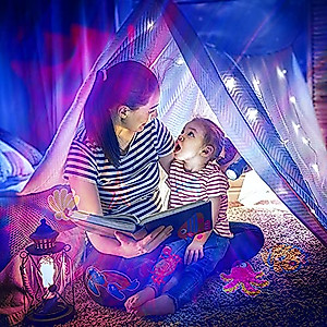 Christmas Projector Lights, Joycabin 6-in-1 Aurora Moving Patterns LED Lights, Waterproof Halloween Landscape Light with Remote Control Timer for Outdoor/Indoor Christmas Holiday Party