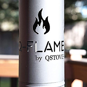 Q-Stoves Outdoor Wood Pellet Patio Heater Q-Flame Q05C, Eco-Friendly Heater, for Patio, Camping and Going Off-Grid (Stove)