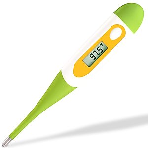 Easy@Home Digital Oral Thermometer for Kid, Baby, and Adult, Oral, Rectal and Underarm Temperature Measurement for Fever with Alarm EMT-021-Green
