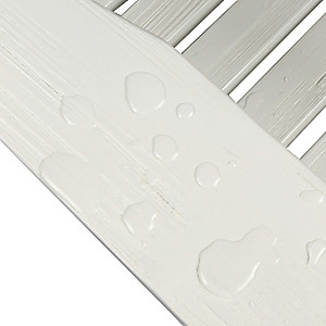 Shine Company 4699EW Marina Adirondack Porch Rocker | Indoor/Outdoor Wood Rocking Chair – Eggshell White