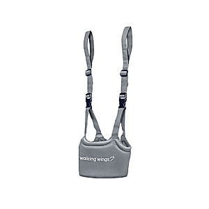 Upspring Baby Walking Wings Learn to Walk Assistant, Gray, Handheld Baby Walker Harness for Babies and Toddlers