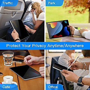 JETech Privacy Screen Protector for iPad 10.2-Inch (9th/8th/7th Generation, 2021/2020/2019), Anti-Spy Tempered Glass Film, 1 Pack